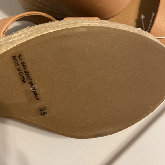 Report | Shoes | Report Tan Leather Wedge Sandals | Poshmark